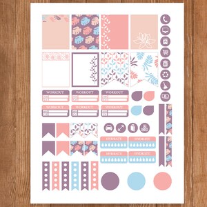 Pastel Leaf Planner Stickers Printable,weekly Kit, Stickers for ERIN ...
