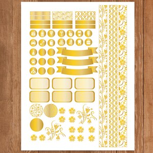 Golden Planner Stickers Printable,weekly Kit, Stickers for ERIN CONDREN ...