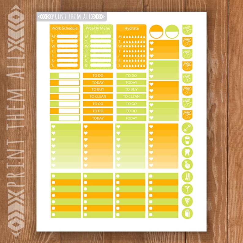 St Patrick's Day Planner Stickers Printable March Kit - Etsy