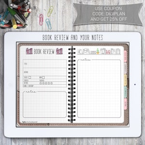 Digital Reading Log for Goodnotes With Hyperlinks, Digital Reading Log ...