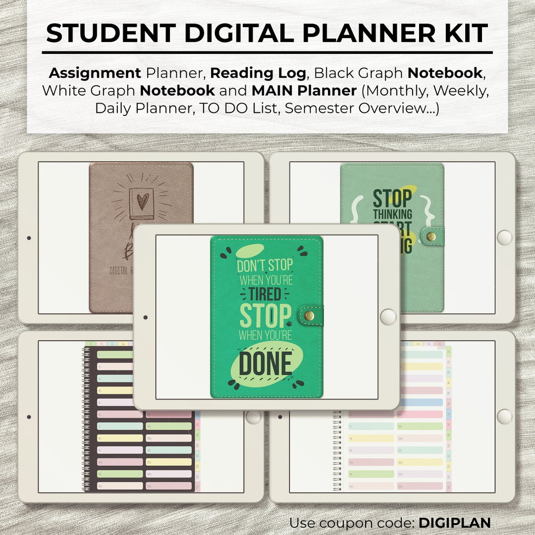 Student Digital Planners, Goodnotes Planner, Undated Digital Planner ...