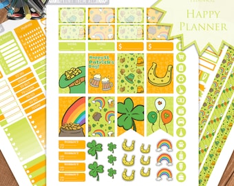 St Patrick's Day Planner Stickers Printable March Kit - Etsy