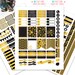 Black Gold Planner Stickers Printable,weekly Kit, Stickers for ERIN ...