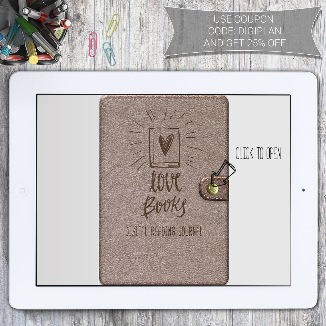 Digital Reading Log for Goodnotes With Hyperlinks Digital | Etsy