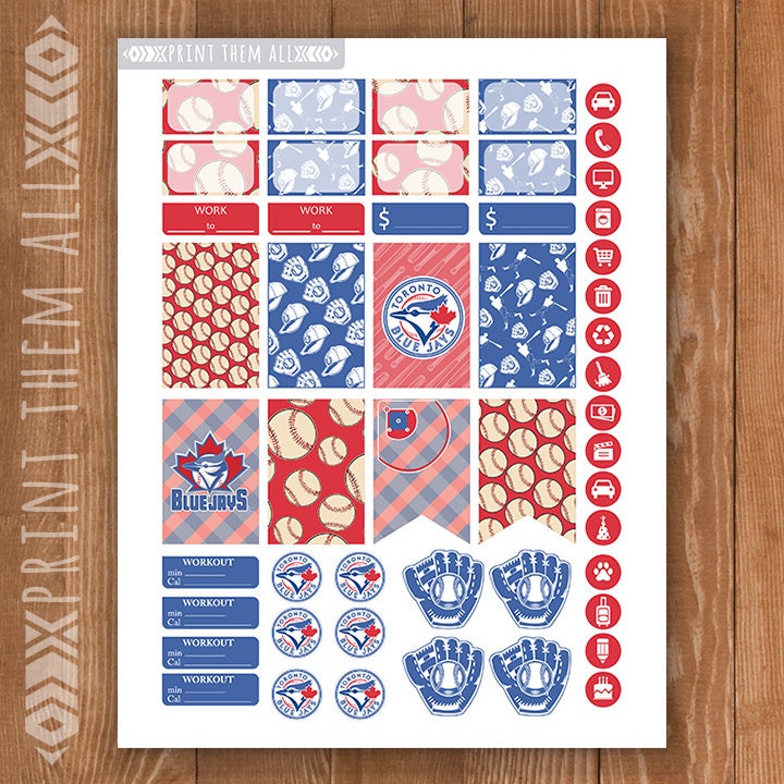 Baseball Planner Stickers Printablehappy PLANNER | Etsy