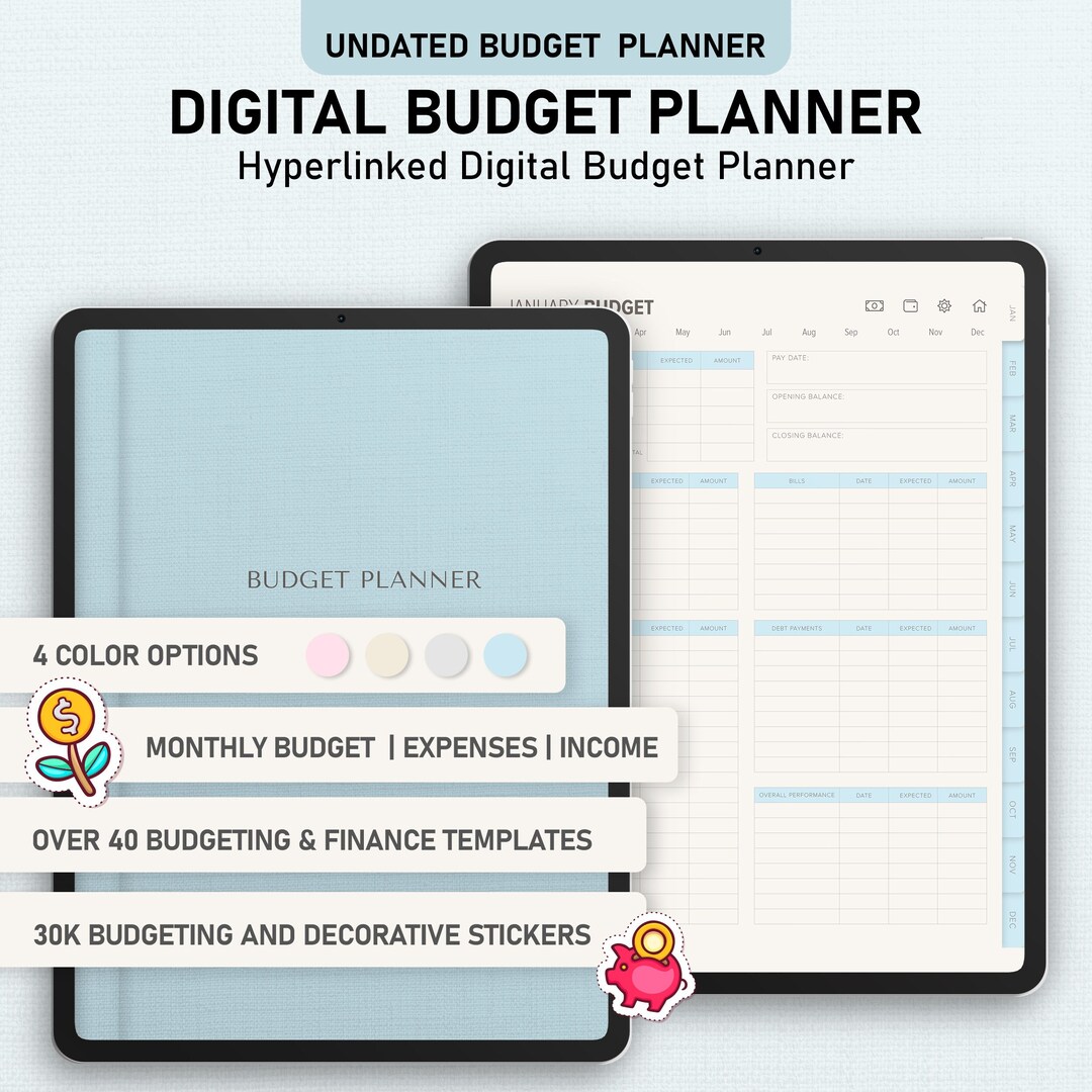 Digital Budget Planner: Finance Tracker, Monthly Budget (goodnotes ...