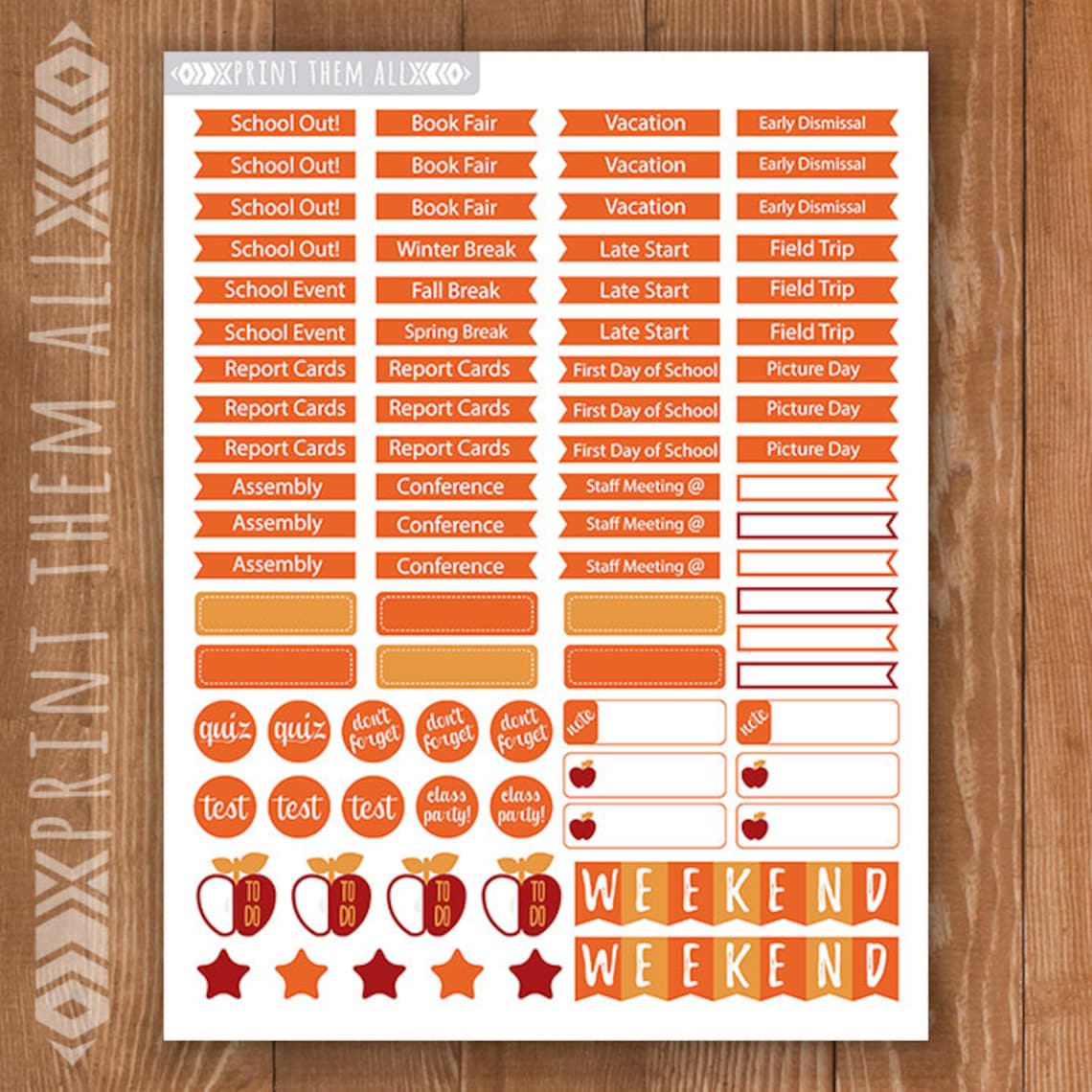 Teacher Planner Stickers Happy Planner Teacher Edition | Etsy