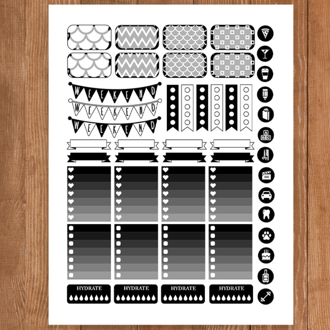 Planner Stickers Erin Condren Planner Stickers Printable | Etsy