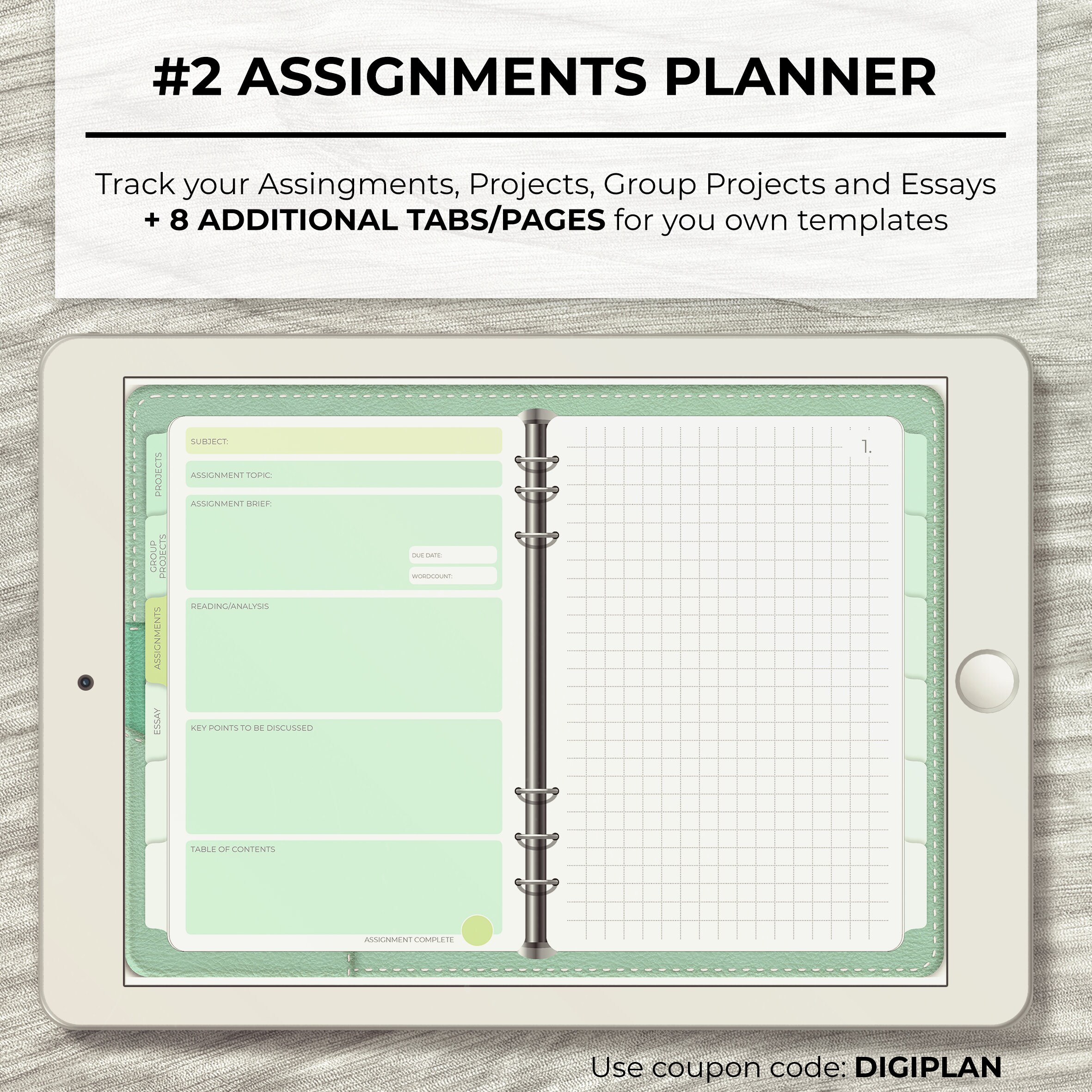 Student Digital Planners GoodNotes Planner Undated Digital | Etsy