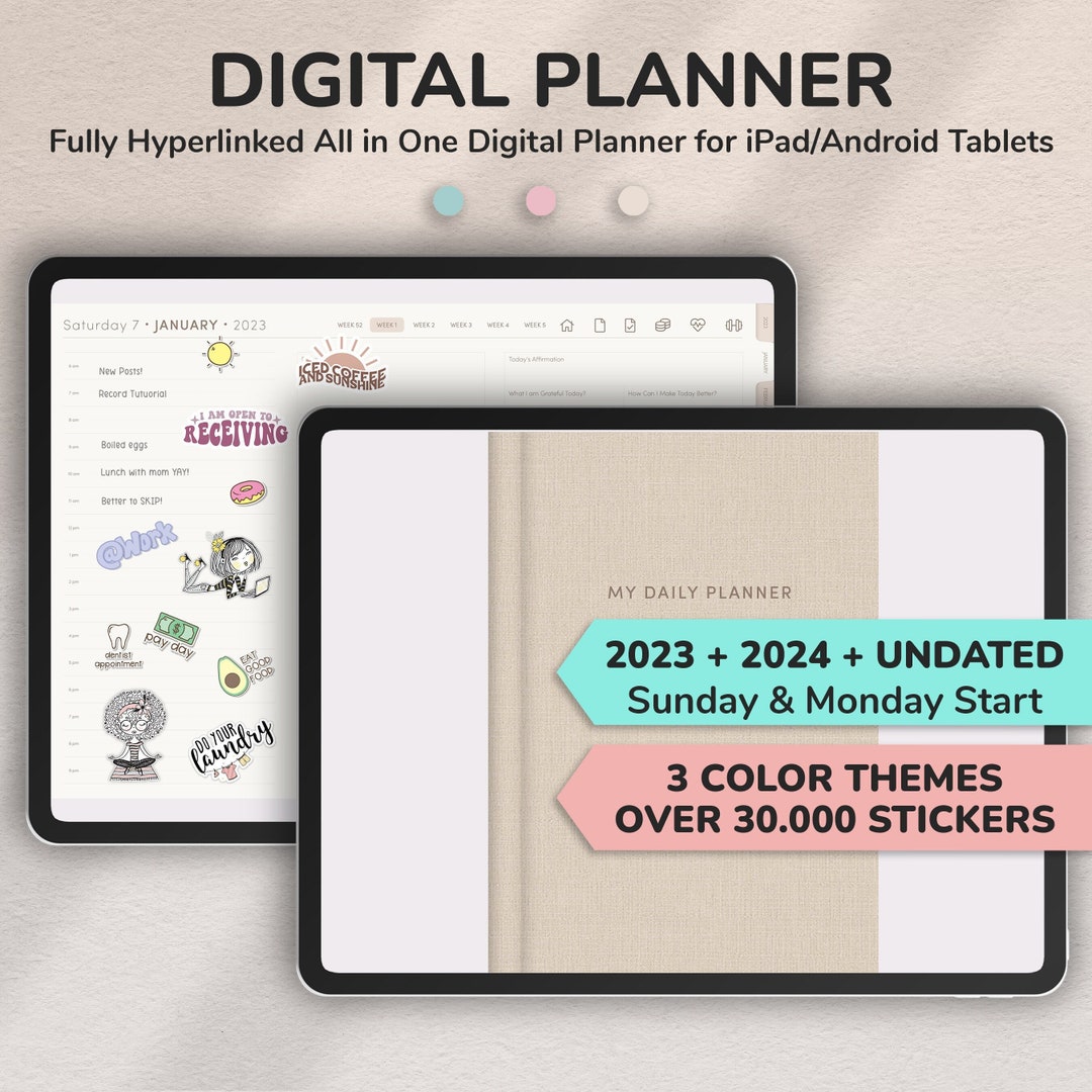 2024 Digital Planner Dated & Undated Digital Planner | Goodnotes iPad ...