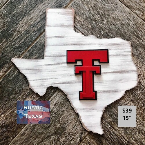 Texas Tech University Rustic Sign - Etsy