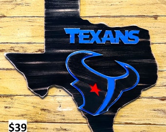 Houston Texans Rustic Sign - Etsy