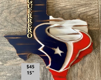 Houston Texans Rustic Sign - Etsy