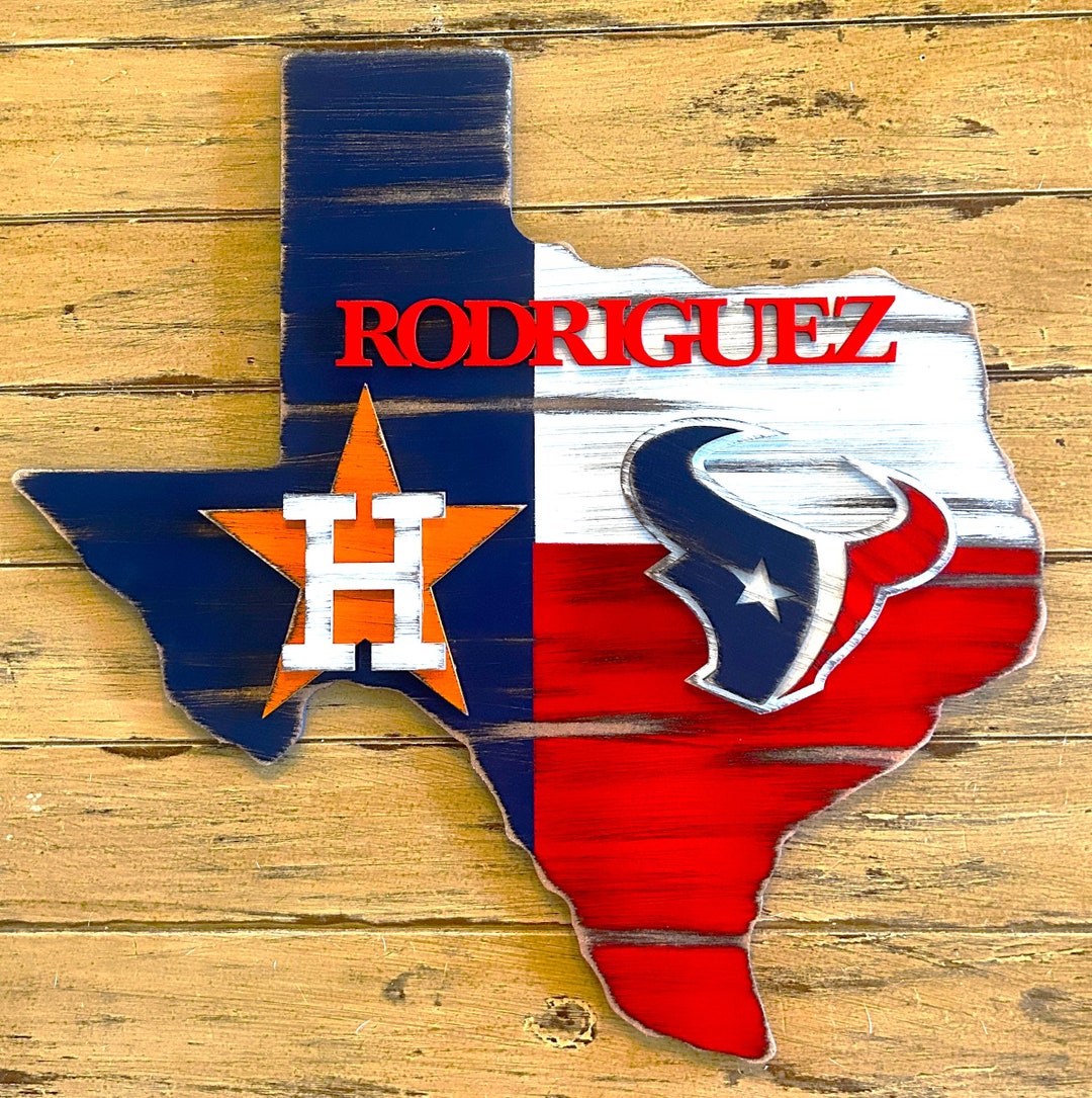 Astros/texans 2 Team Sign With Name - Etsy