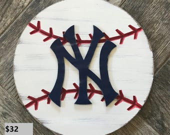 New York Yankee Sign. Baseball Wood Sign. Joe Dimaggio Baseball Sign ...