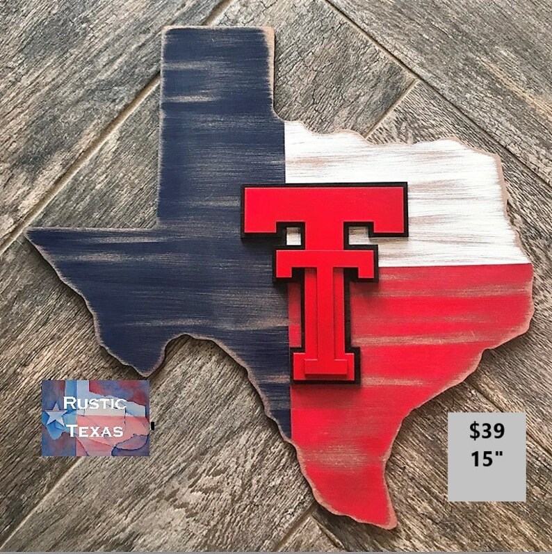 Texas Tech Rustic Sign - Etsy