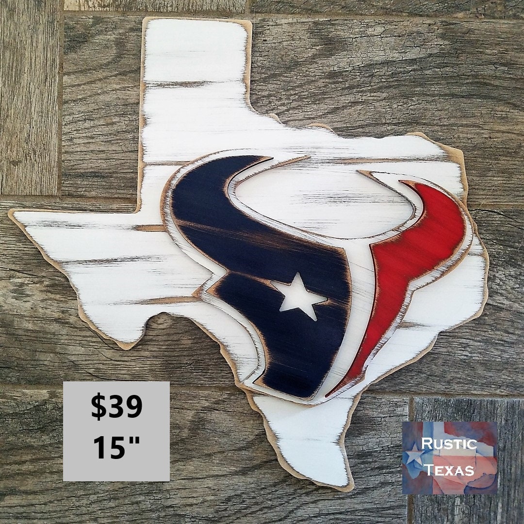 Houston Texans Rustic Sign - Etsy