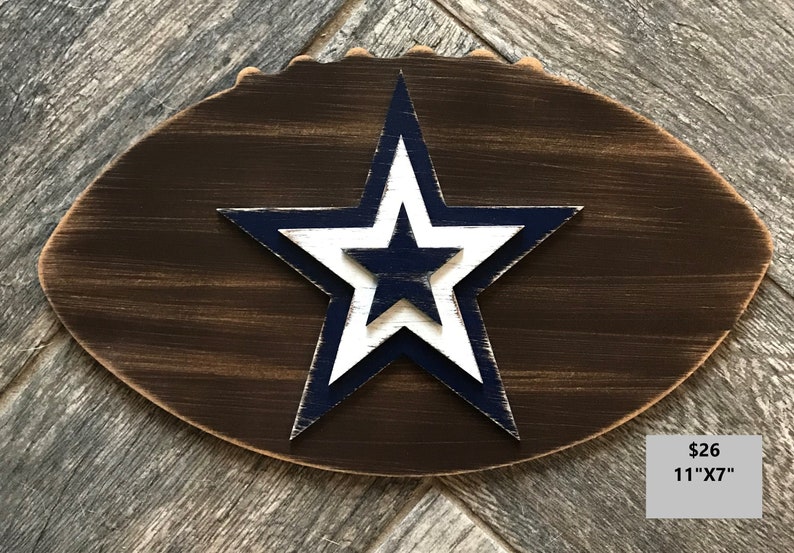 Dallas Cowboys Rustic Football Sign | Etsy
