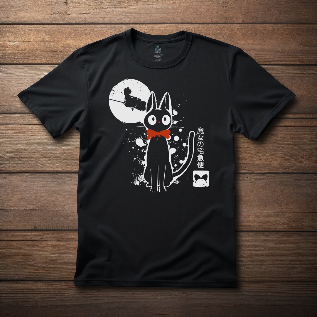 Inked Kiki Cat T-shirt Japan Anime Movie Fan Tee Shirt Unisex Black ...