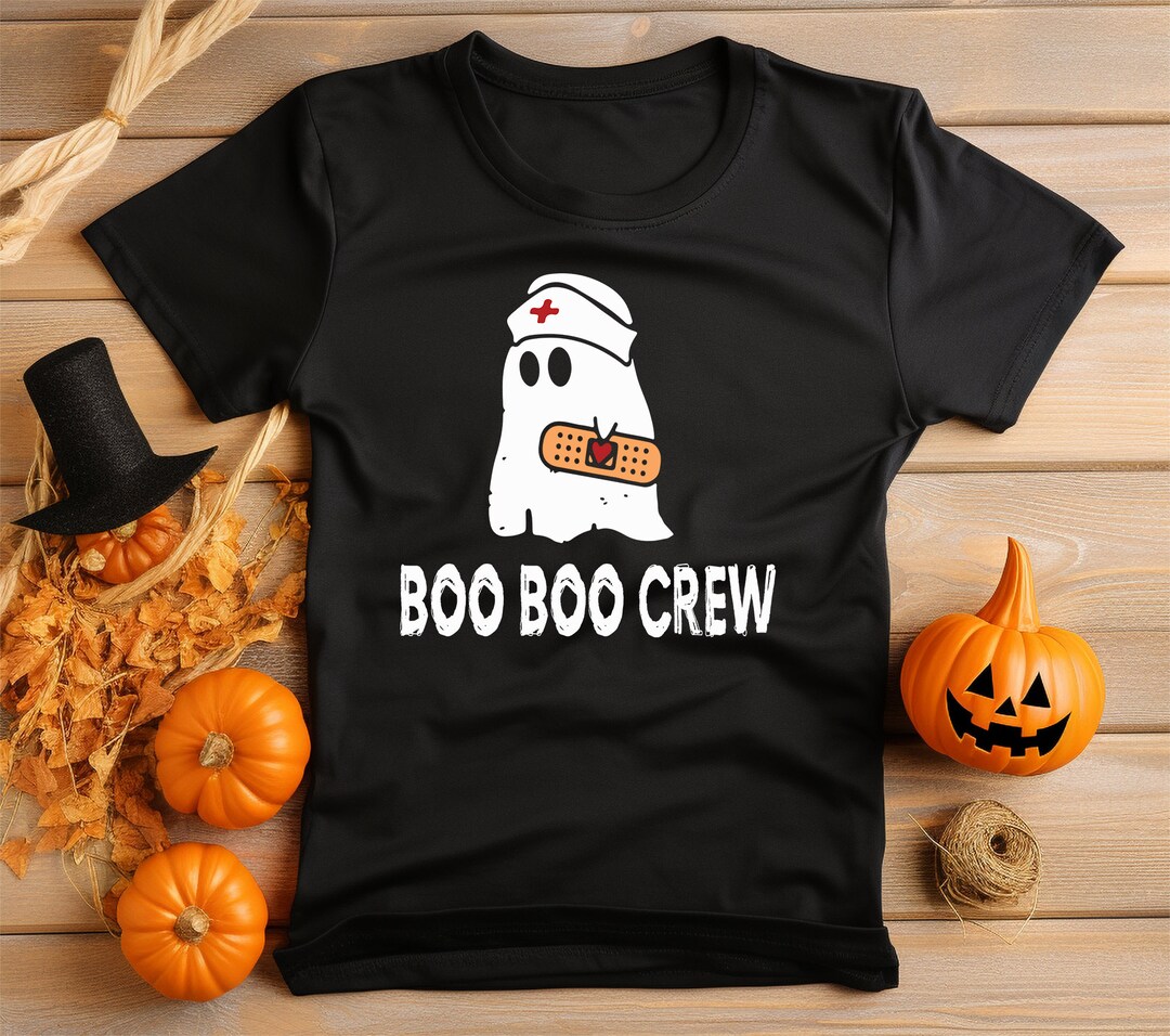 Boo Boo Crew Halloween T-shirt Vibrant Graphic Print, No Fade Soft 100% ...