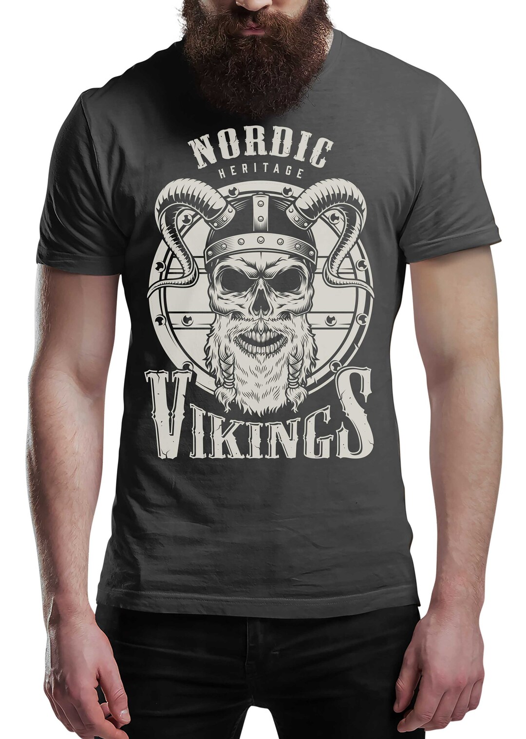 Nordic Shield & Viking T-shirt Victory or Valhalla Tee Shirt Norway ...