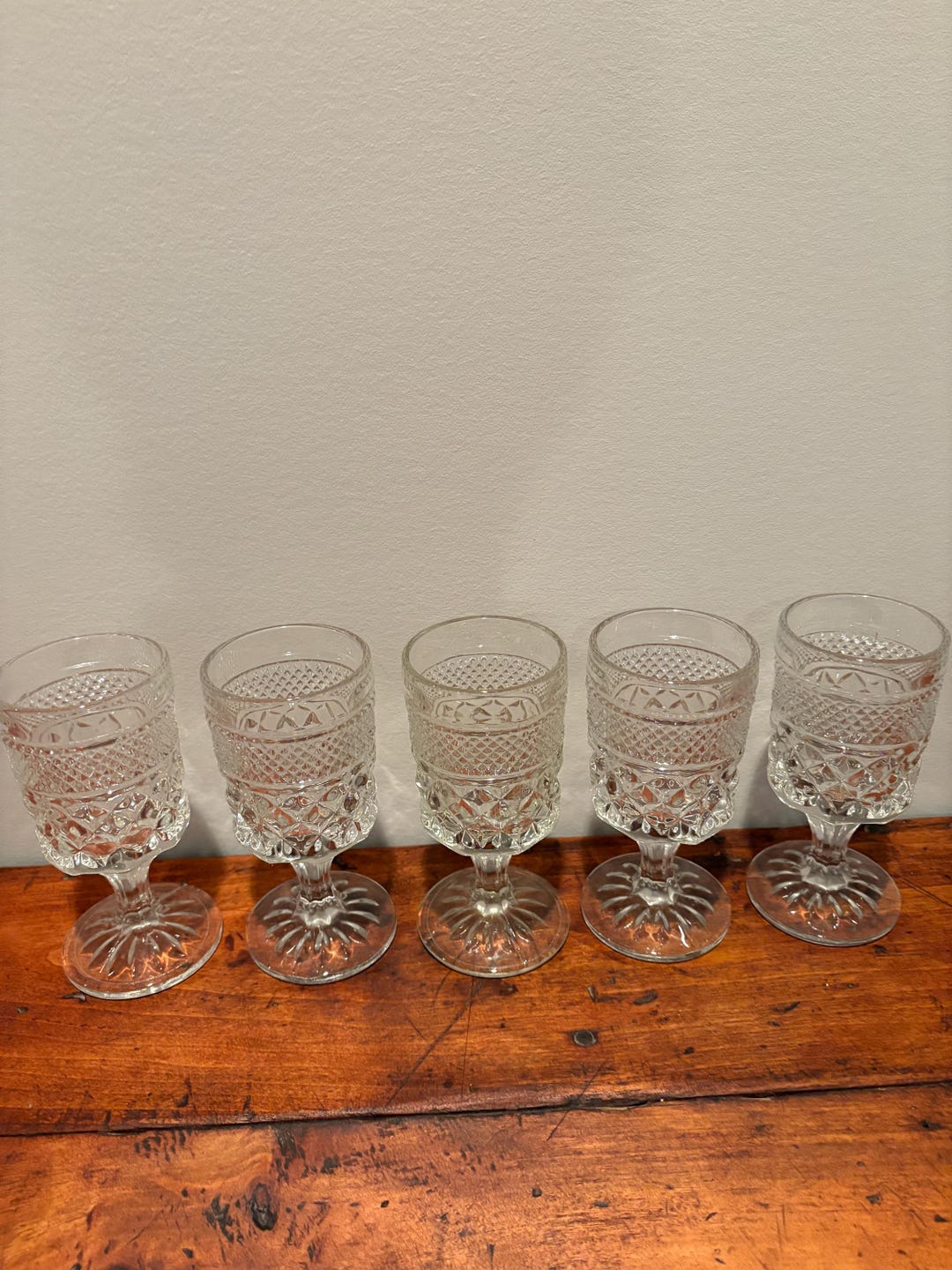 Set of 5 Anchor Hocking Wexford Glasses - Etsy