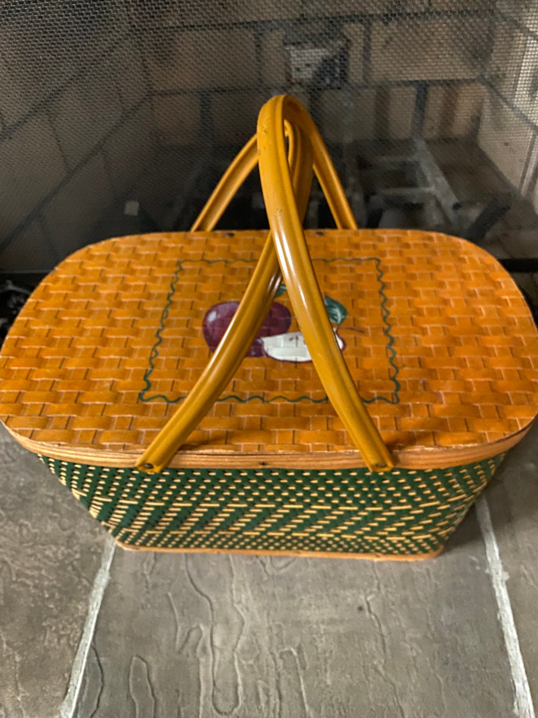 Wicker Picnic Basket - Etsy
