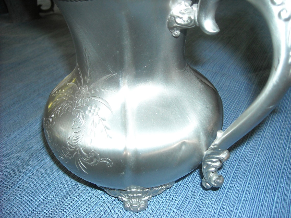 Silver Plate Pitcher Set 3 Pieces - Etsy