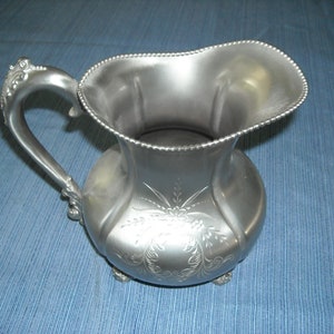 Silver Plate Pitcher Set (3 Pieces) - Etsy