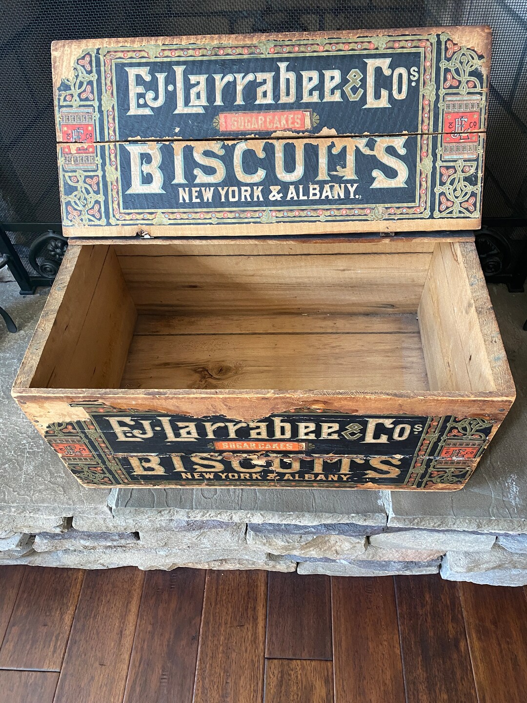Vintage Biscuit Box - Etsy