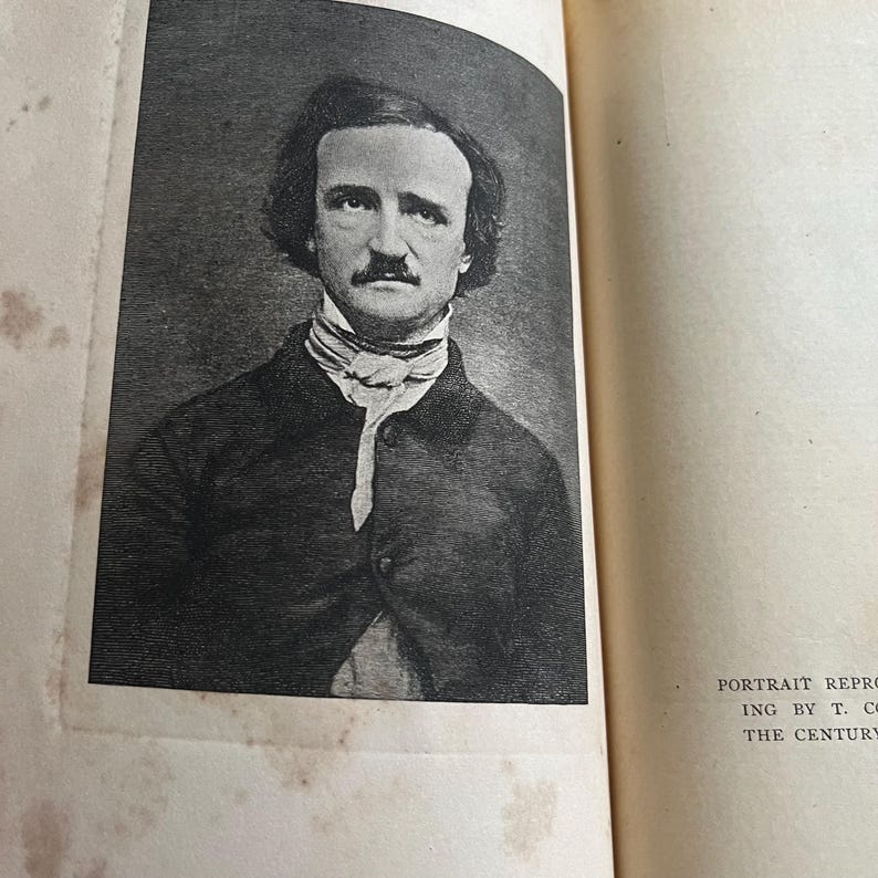 1895 Edgar Allan Poe Collection: Art Nouveau Binding, 10 Volumes - Etsy