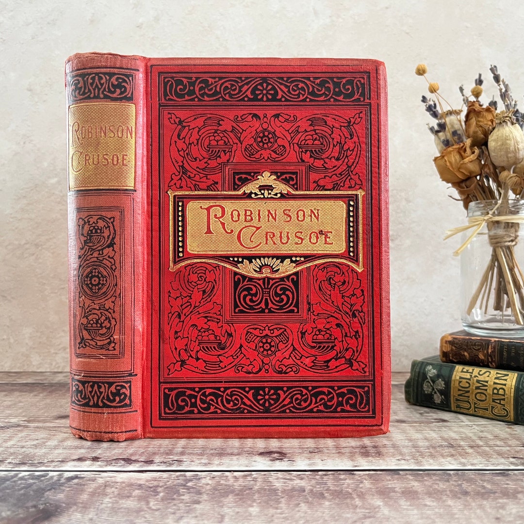 Robinson Crusoe by Daniel Defoe Antique Vintage Decorative Art Nouveau ...