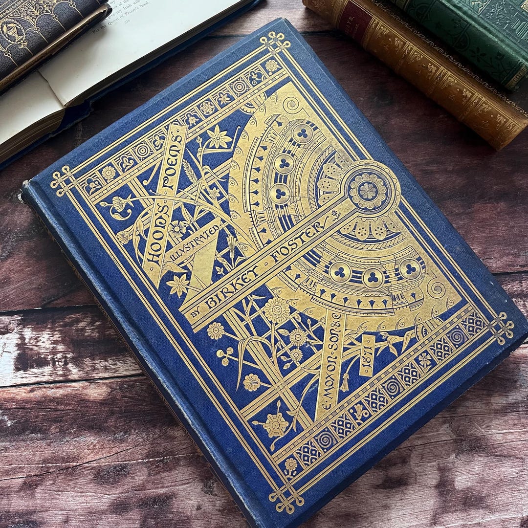 1871 Thomas Hood's Poems: Illustrated by Birket Foster, Antique ...