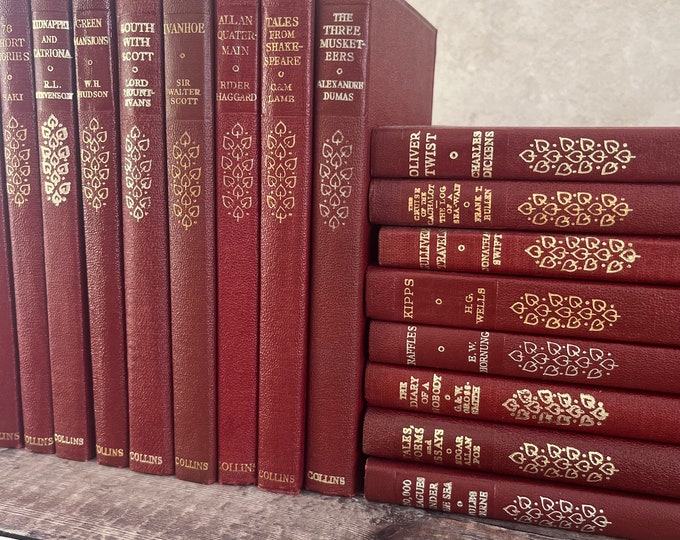 Collection of Vintage Collins Classic Literature...in Faux Leather ...