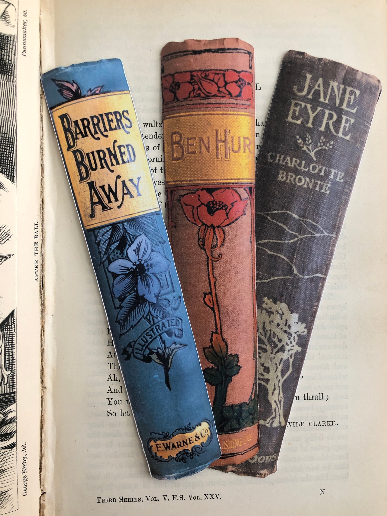 Book Spine Bookmarks ... Printed Antique Book Spines Vintage - Etsy
