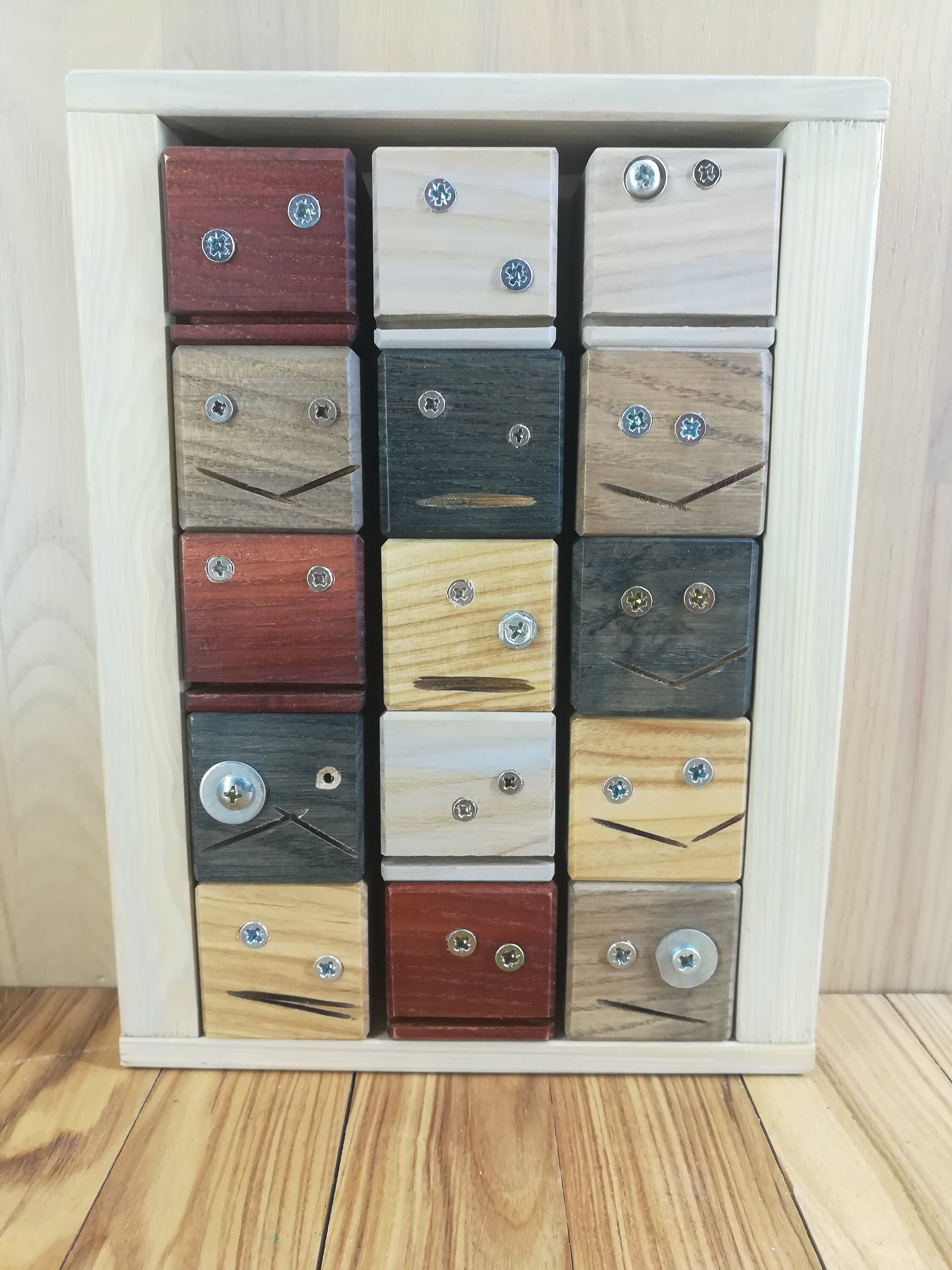 Wooden Robot Block Set - Etsy