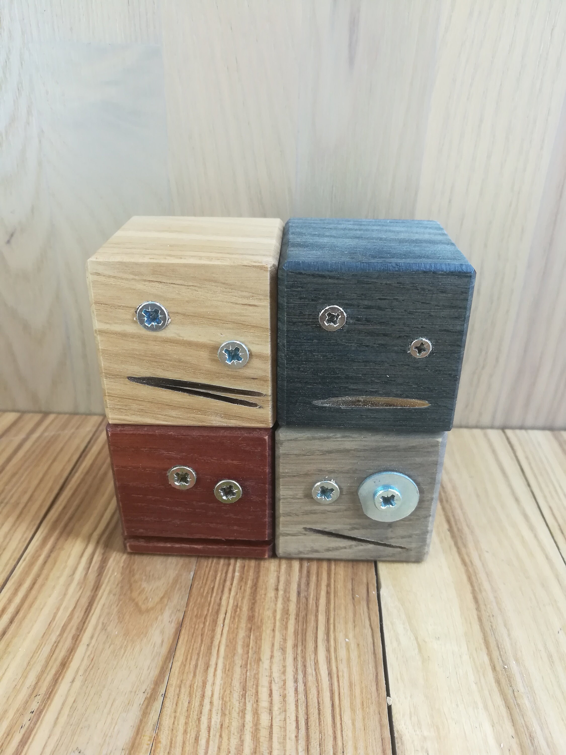 Wooden Robot Block Set - Etsy