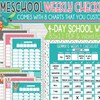 4 Day Homeschool Weekly Checklist, Editable Homeschool Planner, Digital ...