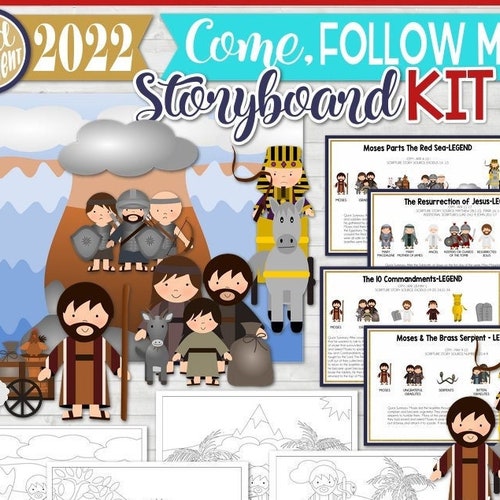 Come Follow Me Old Testament Storyboard Kit 2 MARCH-APRIL - Etsy