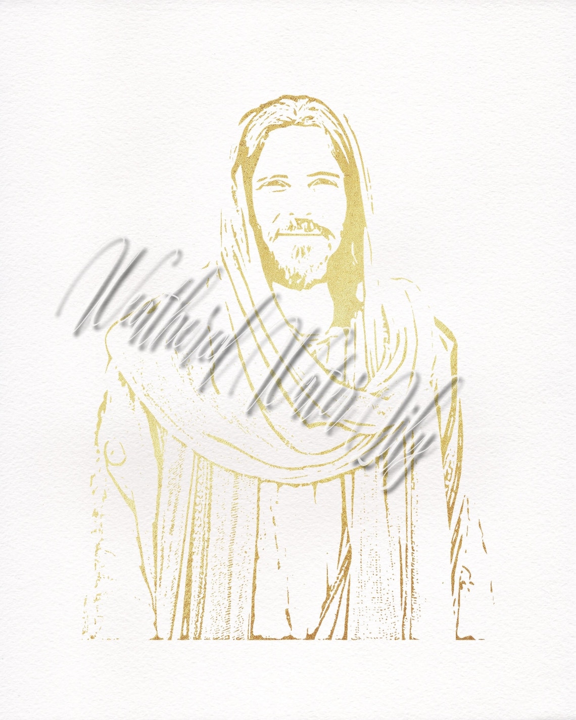 Jesus Christ Gold Foil Digital Printable Art, Jesus Art, Jesus Print - Etsy