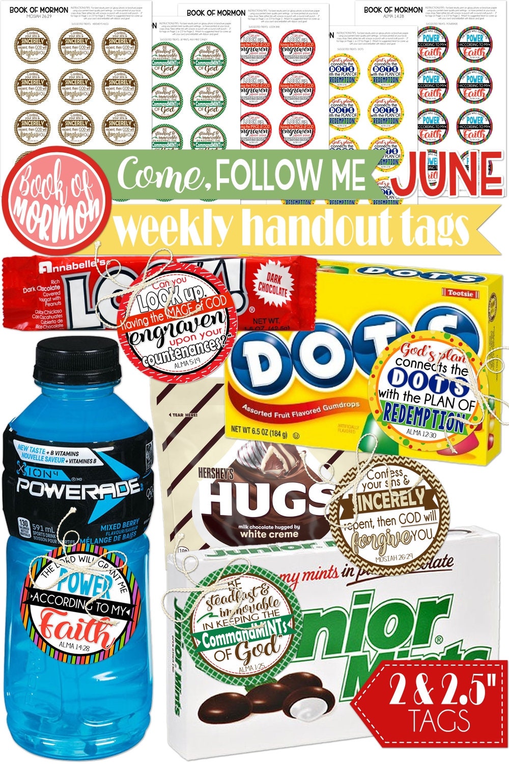 Book of Mormon Favor and Gift Tags Come Follow Me Gift Tags - Etsy