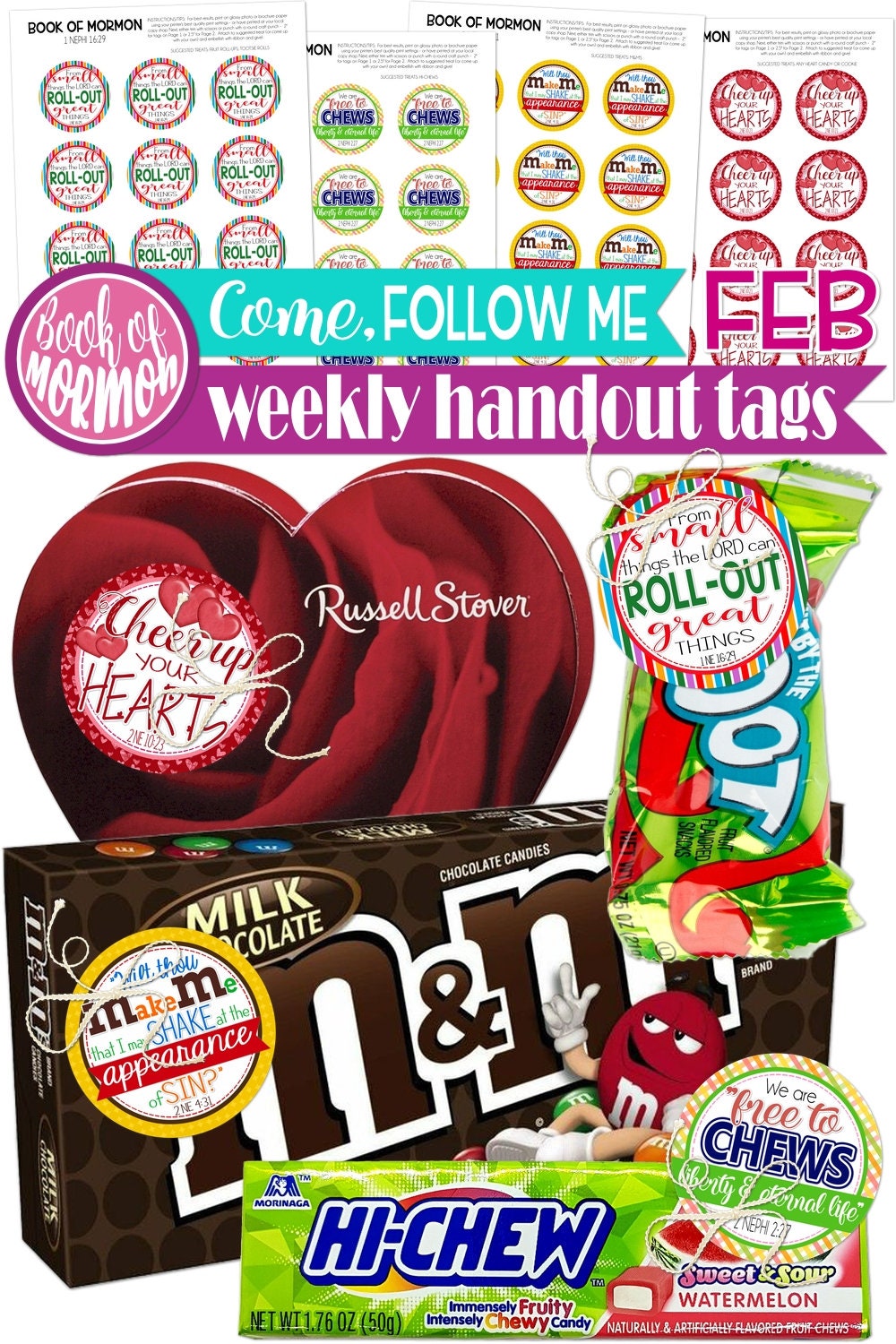 Book of Mormon Favor and Gift Tags, Come Follow Me Gift Tags for ...