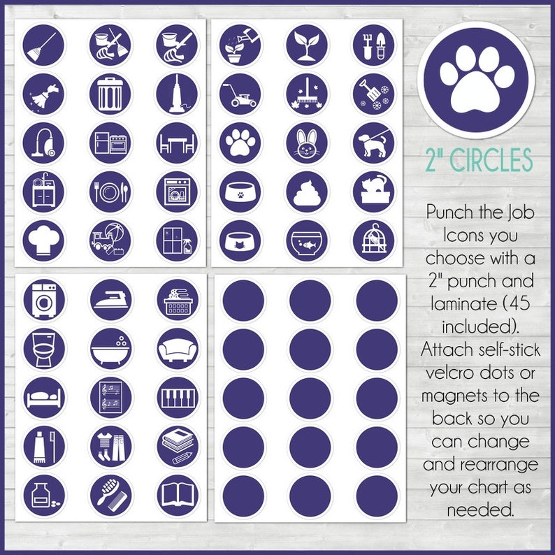 Rotating Family Chore Chart Kit (digital Download) - Etsy
