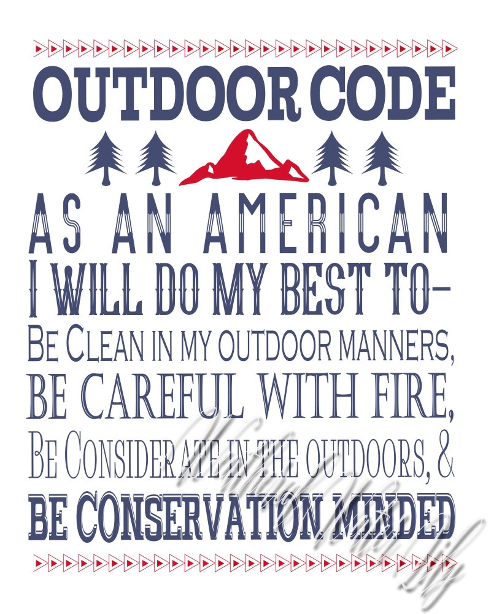 Scout Outdoor Code Digital Printable - Etsy