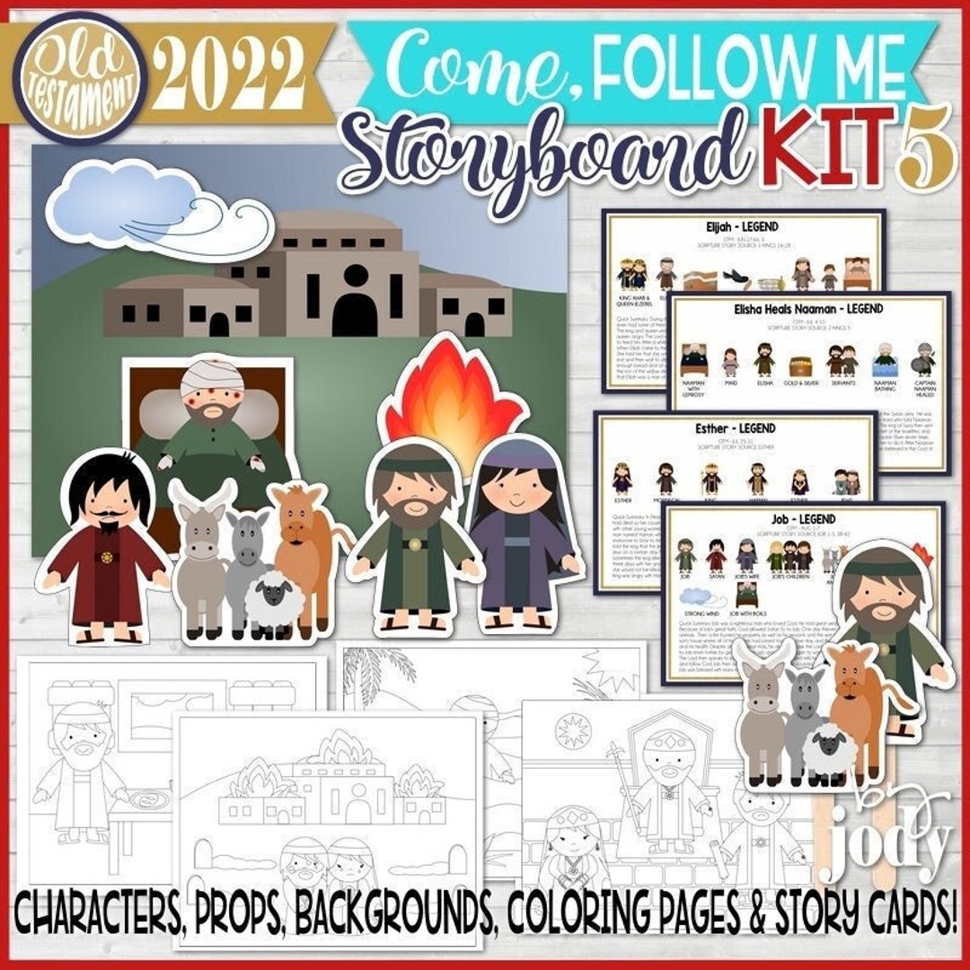Come Follow Me Old Testament Storyboard Kit 5 JULY-AUGUST 2022, Elijah ...