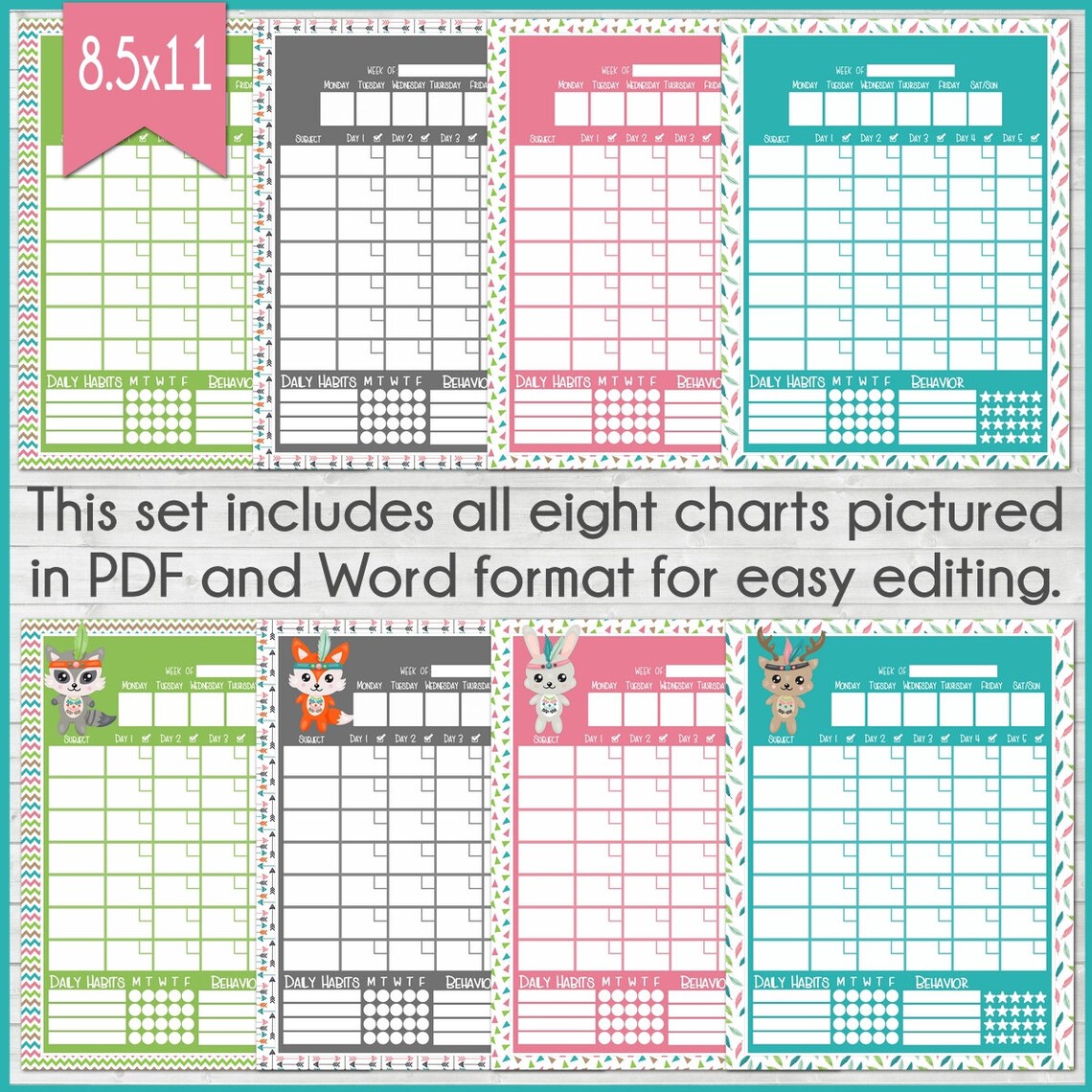 5 Day Homeschool Weekly Checklist Editable Homeschool - Etsy
