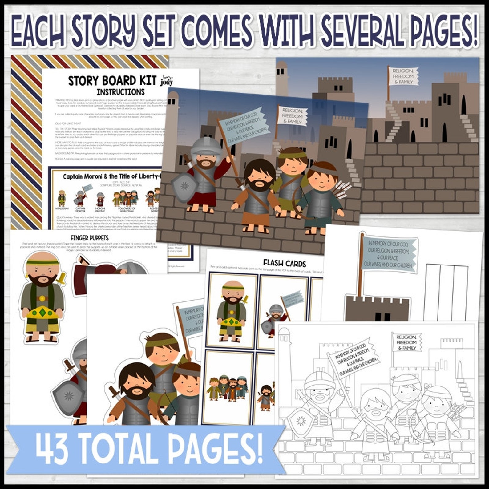 Book of Mormon Storyboard Kit 7 (PDF) - Etsy