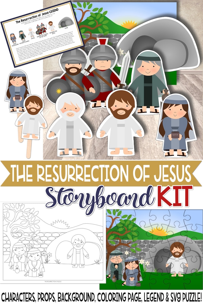 The Resurrection of Jesus Storyboard and Activity Kit - Etsy