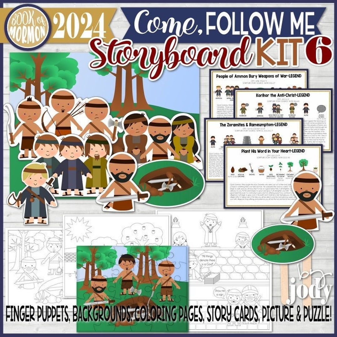 Book of Mormon Storyboard Kit 6, Come, Follow Me 2024, JULY, People of ...
