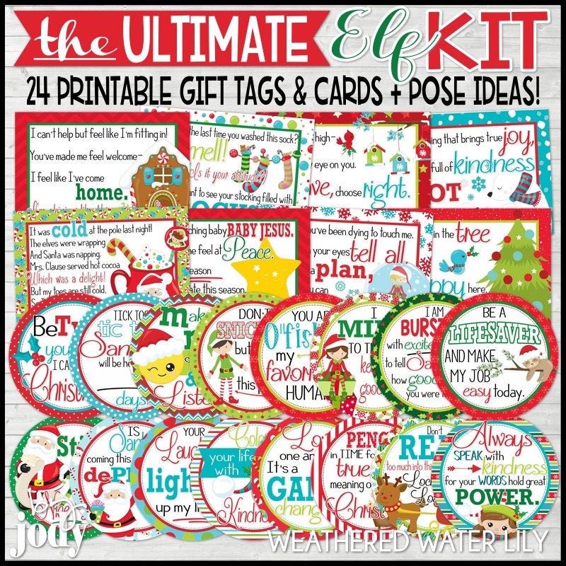 The Ultimate Elf Kit Includes 24 Gift Tags and Cards Plus Pose Ideas ...